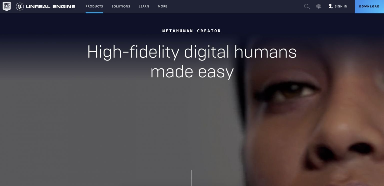 MetaHuman Creator: l’app che crea esseri umani virtuali MetaHuman Creator: l’app che crea esseri umani virtuali