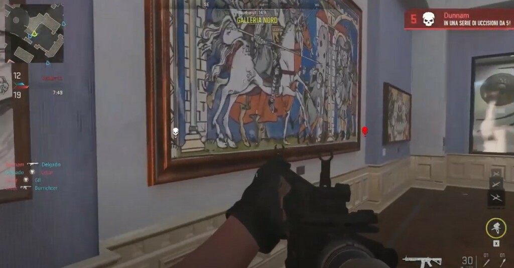Visitare il Getty Museum giocando al videogame Call of Duty
