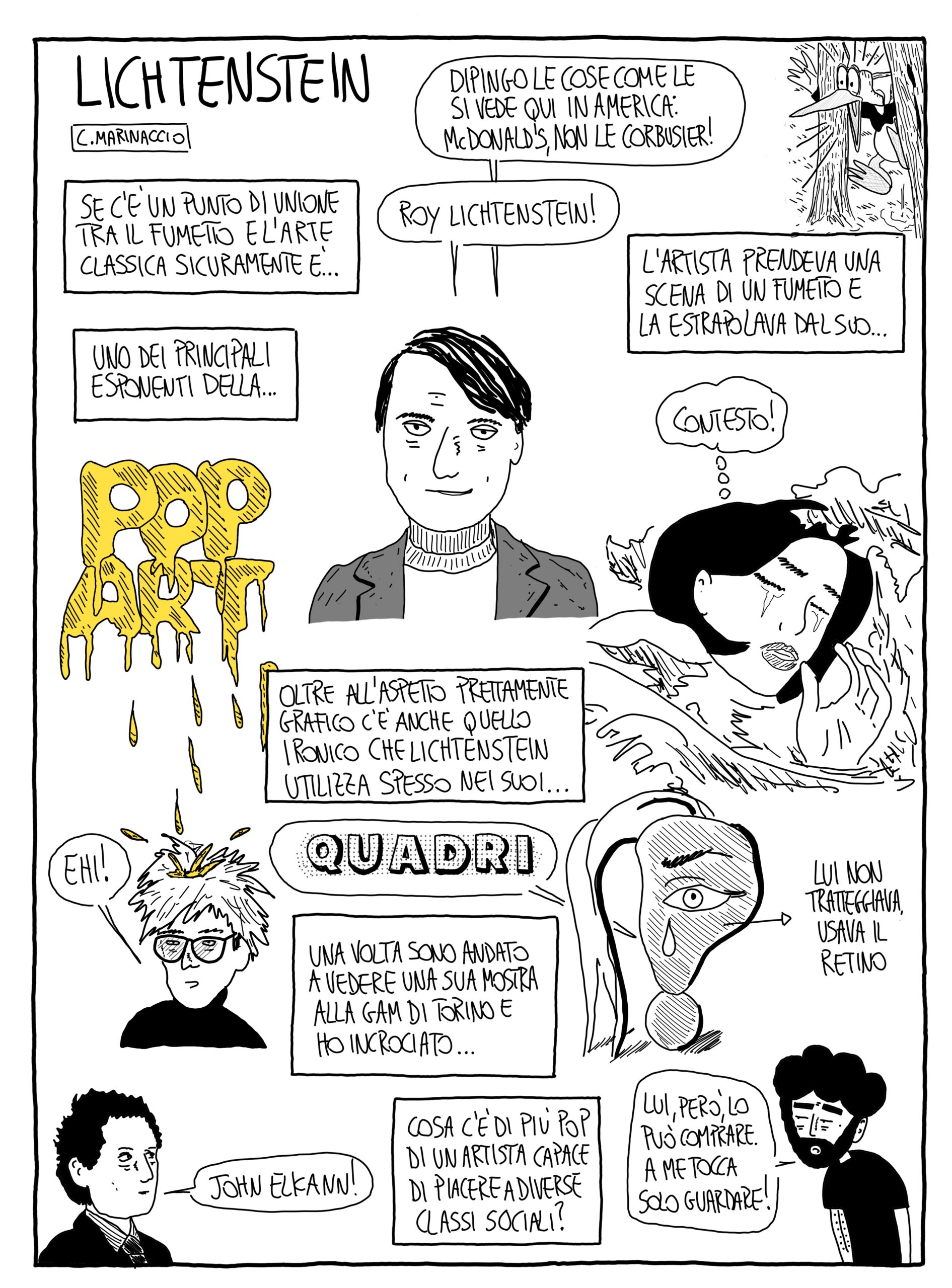 Arte e fumetti nei dipinti di Roy Lichtenstein