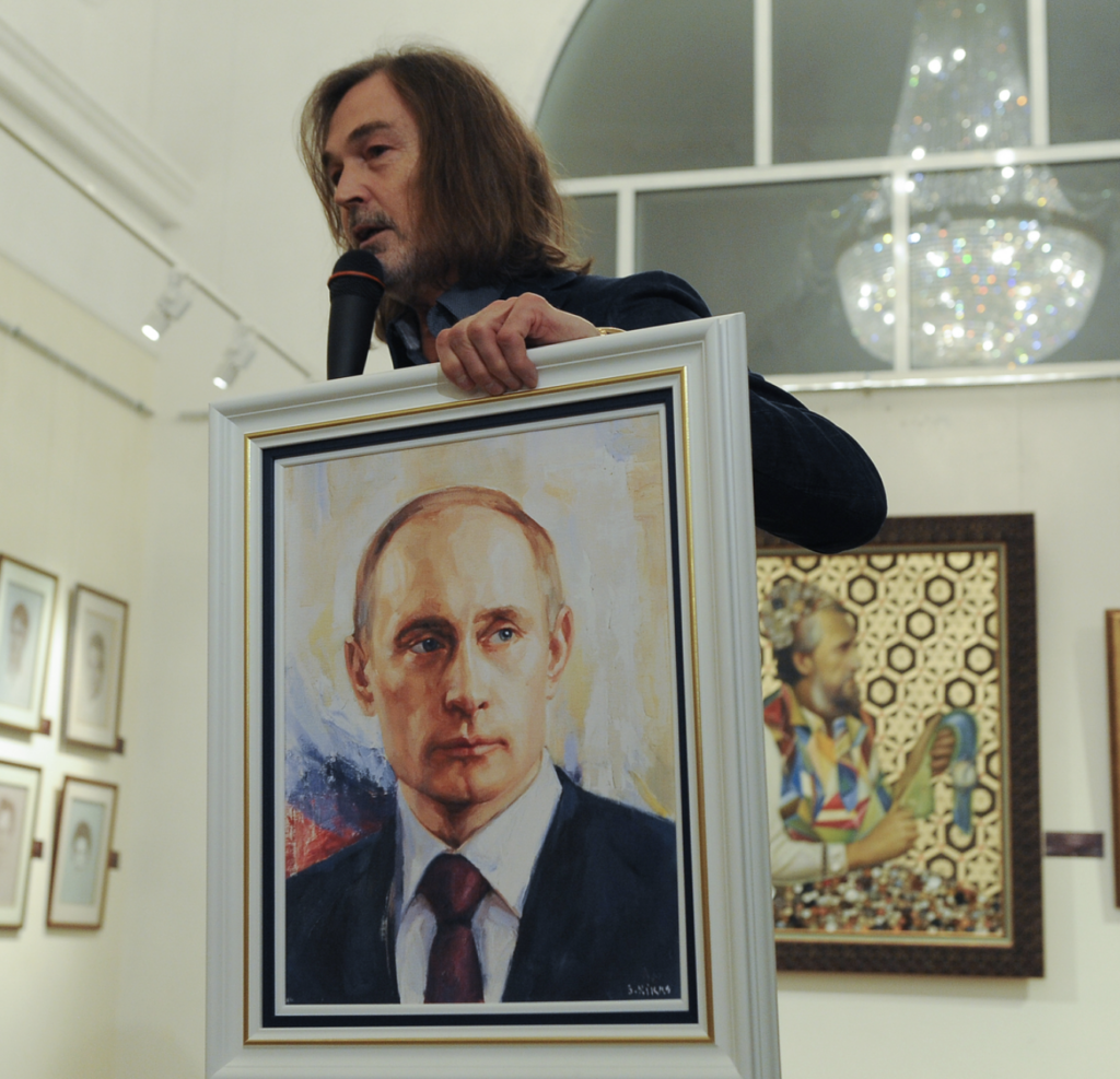 Il pittore Nikas Safronov amico di Putin sulla copertina di Exibart