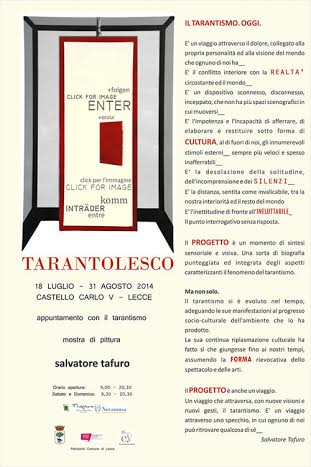 Salvatore Tafuro - Tarantolesco | Artribune